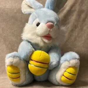 Toys | Vintage Beta Toys Blue Bunny Rabbit Yellow Easter Egg Stuffed ...